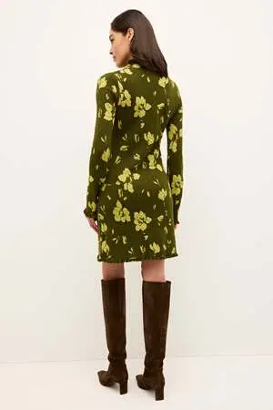 MARIE OLIVER Oaklynn Floral Jacquard Knit Dress
