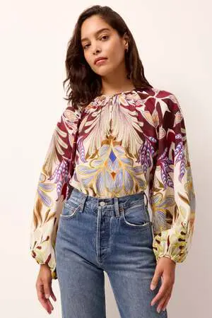 MARIE OLIVER Arabella Printed Blouse - Tranquility