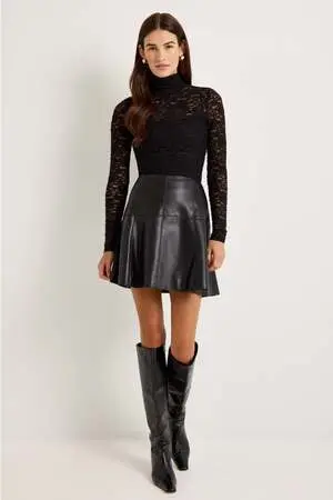 MARIE OLIVER Crawford A-line Mini Skirt - Black