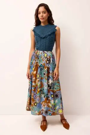 MARIE OLIVER Wesley Cropped Knit Top - Sea