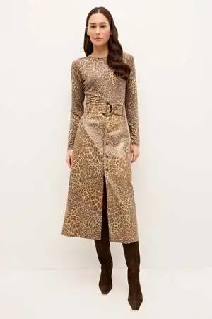 MARIE OLIVER Chelsea Print Skirt - Leopard