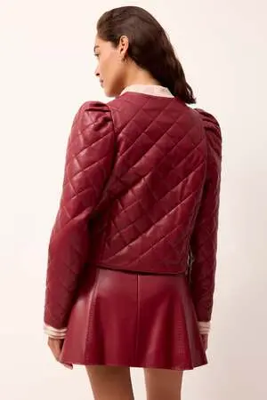 MARIE OLIVER Faison Quilted Moto Jacket