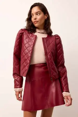 MARIE OLIVER Faison Quilted Moto Jacket