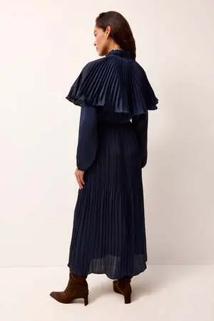 MARIE OLIVER Verity Pleated Cape Dress