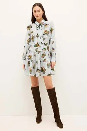 Marie Oliver Tie Neck Day Dresses