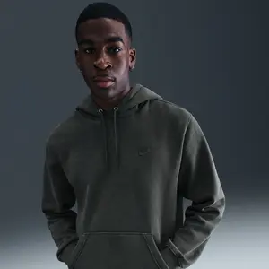 Nike Sportswear Club Washed Fleece Hoodie - Grey