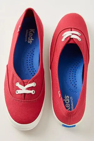 KEDS The Mini Canvas Slip-ons - Red