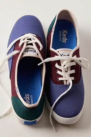 KEDS Champion Canvas Lace-up Sneakers - Skip Blue/fig