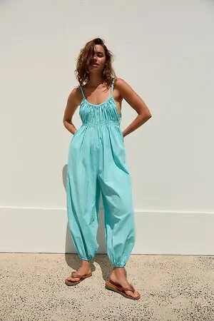 Free People Frannie Jumpsuit - Waterfall Mist