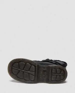 Dr. Martens Buzz Lace Up Faux Fur Lined Leather Boots - Black
