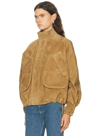 Attico Suede Bomber Jacket