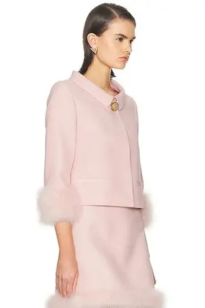 Valentino Garavani Feather Crepe Jacket