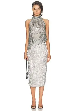 Stella McCartney Fil Coupe Alterneck Top