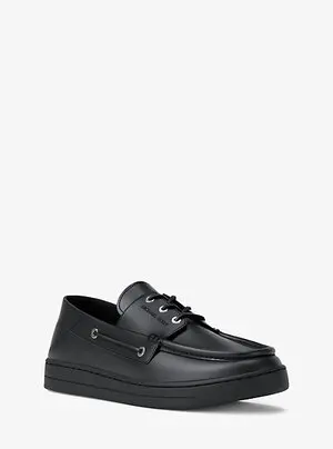 Michael Kors Aiden Leather Loafers - Black