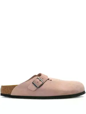 BIRKENSTOCK Boston Bs Suede Mules - Pink