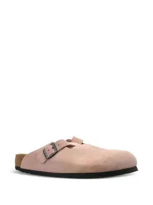 BIRKENSTOCK Boston Bs Suede Mules - Pink
