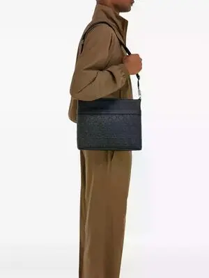 FERRAGAMO Gancini Embossed-pattern Messenger Bag