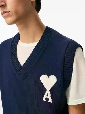 AMI Paris De Coeur V-neck Vest