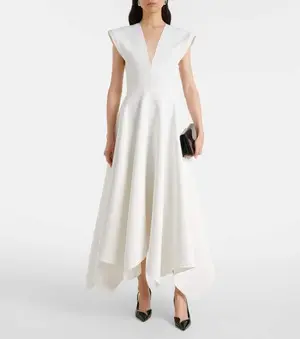 Maticevski Empath Draped Midi Dress - White