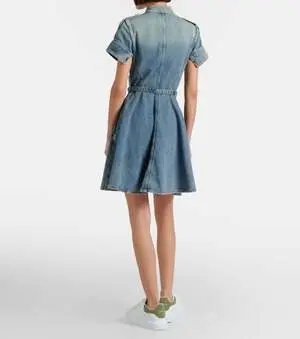 Alexander McQueen Belted Denim Shirt Dress