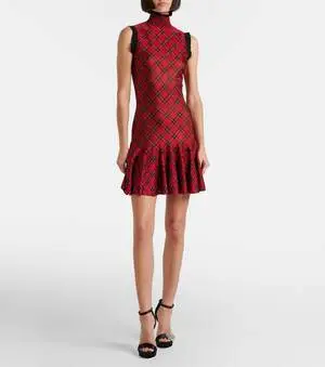 Alexander McQueen Plaid Minidress - Red