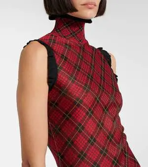 Alexander McQueen Plaid Minidress - Red