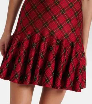 Alexander McQueen Plaid Minidress - Red