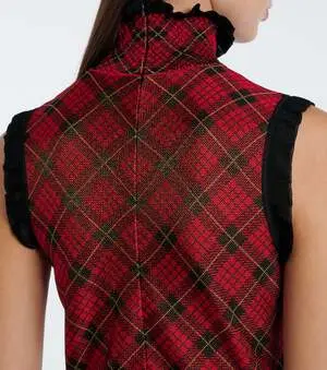 Alexander McQueen Plaid Minidress - Red