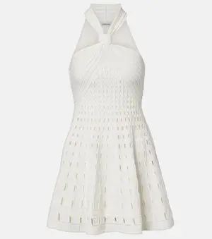 Simkhai Jenna Halterneck Mini Dress - White