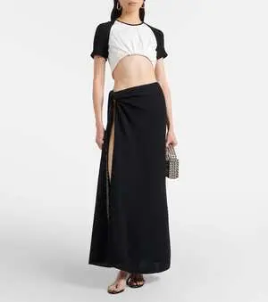 Christopher Esber Knitted Cotton-blend Maxi Skirt