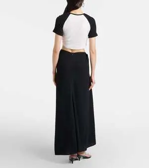 Christopher Esber Knitted Cotton-blend Maxi Skirt