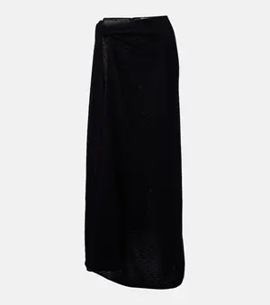Christopher Esber Knitted Cotton-blend Maxi Skirt