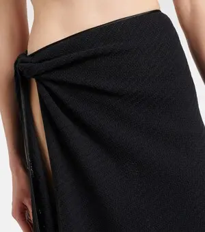 Christopher Esber Knitted Cotton-blend Maxi Skirt