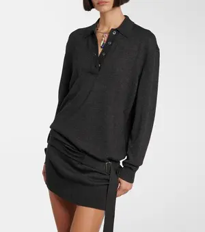 Isabel Marant Étoile Belted Polo Dress - Grey