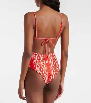 Johanna Ortiz Printed Bikini Top