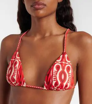 Johanna Ortiz Printed Bikini Top