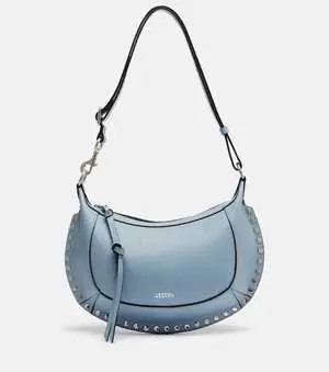Isabel Marant Oskan Moon Leather Shoulder Bag - Blue