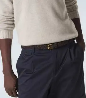 LARDINI Braided Suede Belt