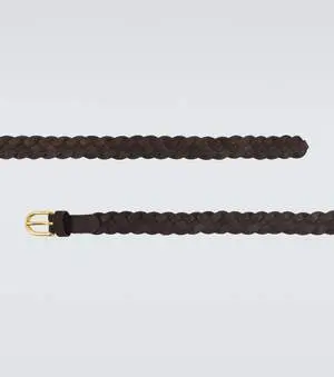 LARDINI Braided Suede Belt