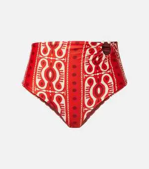 Johanna Ortiz Printed Bikini Bottoms - Red