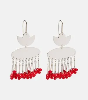 Isabel Marant Beaded Drop Earrings - Silver