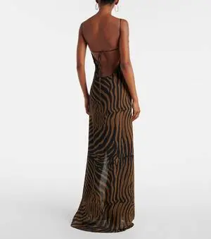 Blumarine Zebra-print Maxi Dress