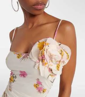 Blumarine Floral Jersey Maxi Dress