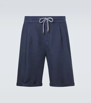 Brunello Cucinelli Linen Shorts - Blue