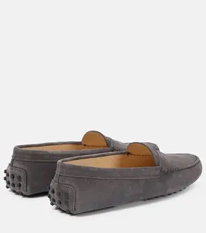 TOD'S Gommino Suede Loafers - Grey