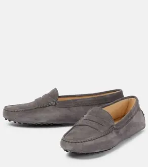 TOD'S Gommino Suede Loafers - Grey