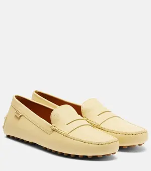 TOD'S Gommino Leather Driving Shoes - Yellow
