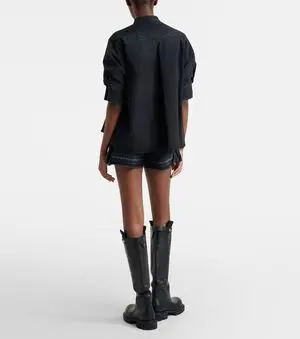 Sacai Belted Denim Shorts - Black