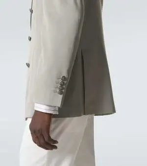 Brunello Cucinelli Double-breasted Silk Suit Jacket