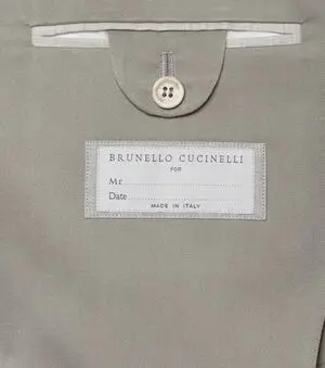 Brunello Cucinelli Double-breasted Silk Suit Jacket